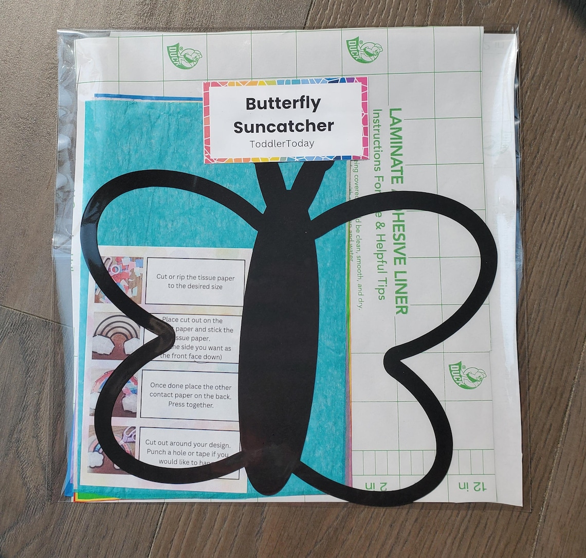Butterfly Suncatcher Craft Kit: Tissue Paper Window Art - Etsy