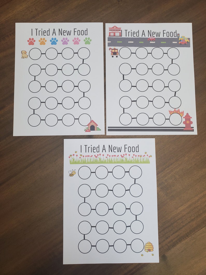 Picky Eater Reward Charts: Try New Foods (PDF Digital Download) - Etsy
