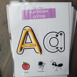 Printable ABC Playdough Mat – Uppercase & Lowercase Letters ...