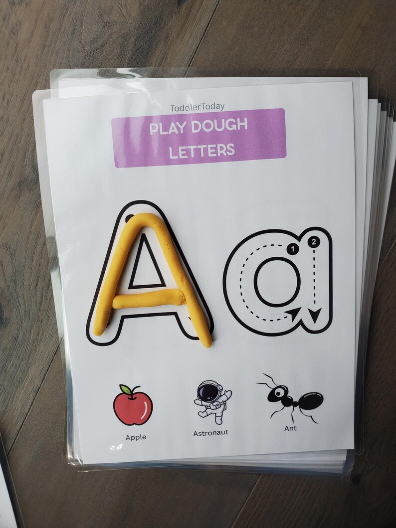 Printable ABC Playdough Mat – Uppercase & Lowercase Letters ...