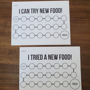 Try New Food Sticker Chart /picky Toddler / Picky Eater Game - Etsy