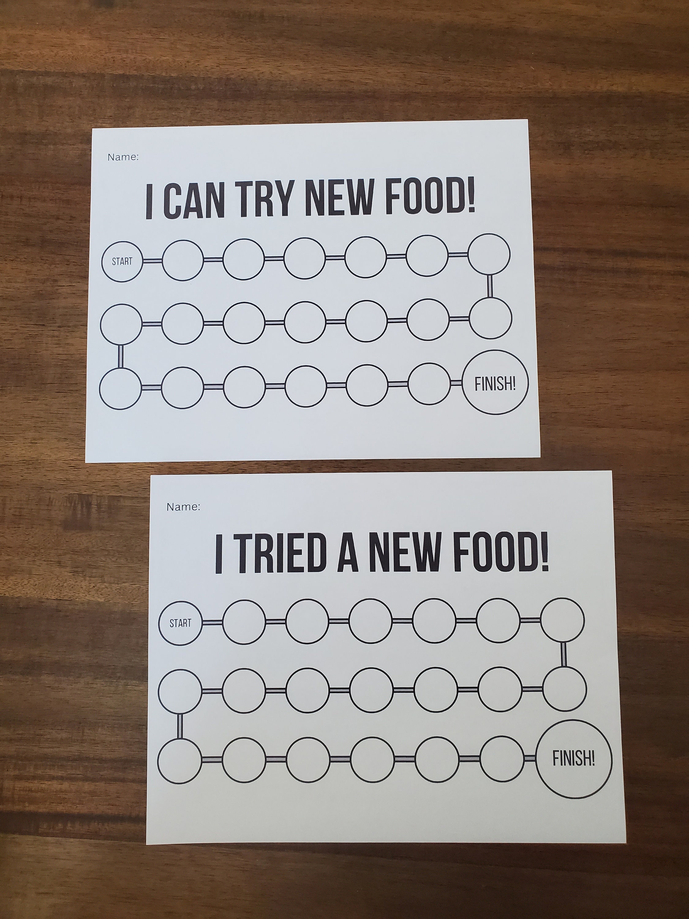 Try New Food Sticker Chart /picky Toddler / Picky Eater Game - Etsy