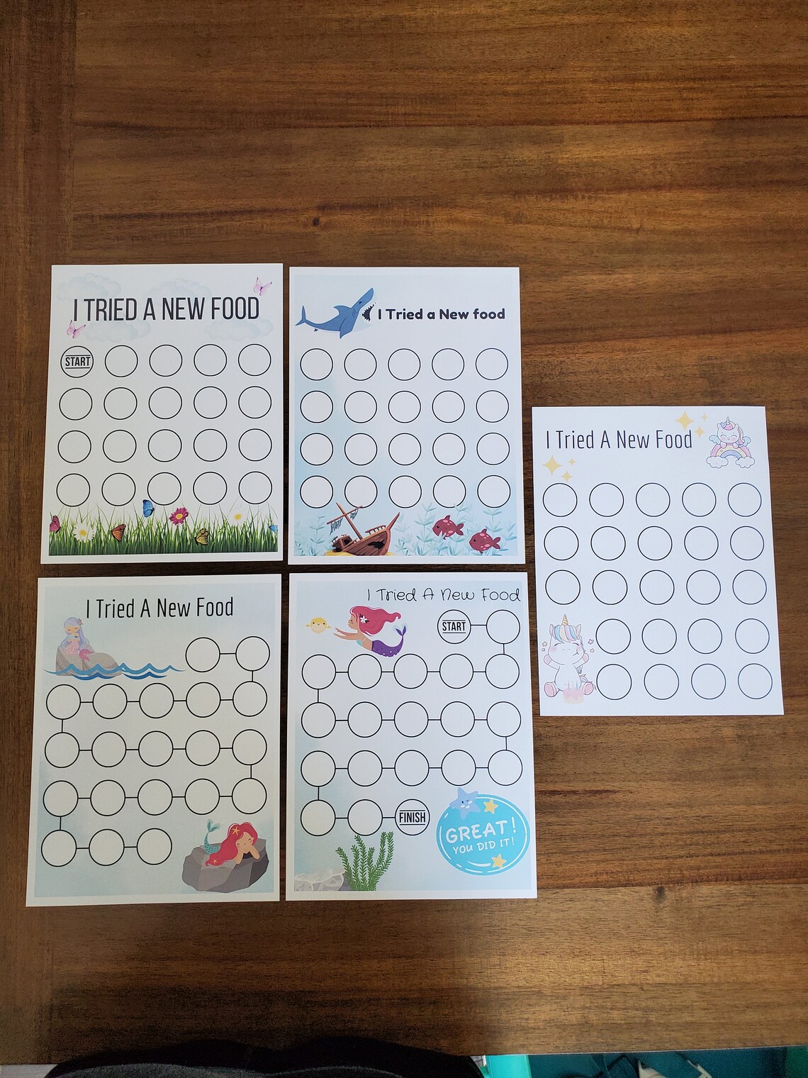 Picky Eater Reward Charts: Try New Foods (PDF Digital Download) - Etsy