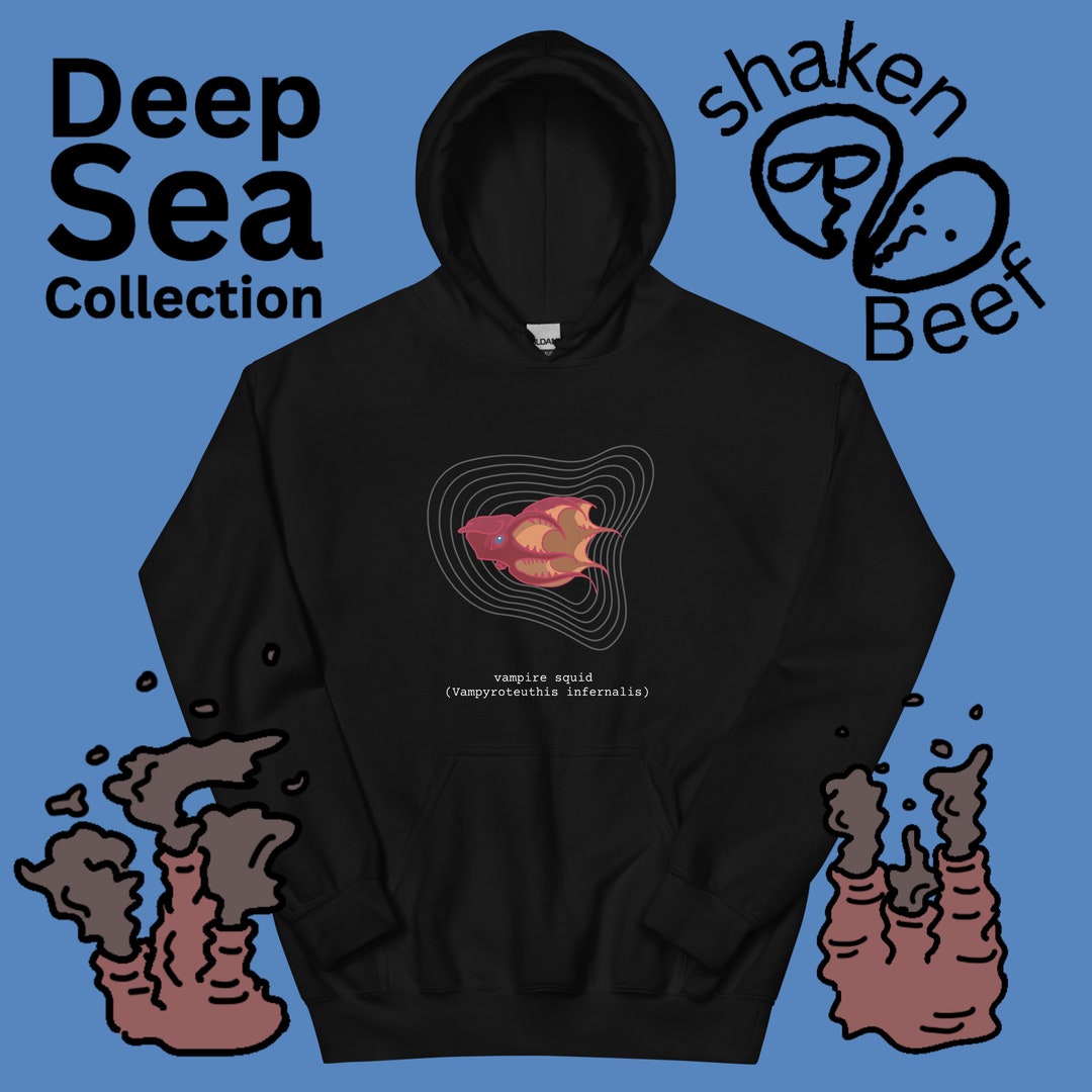 Vampire Squid Hoodie | Deep Sea Collection - Etsy