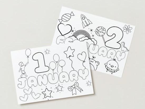 Month Colouring Book: Simple and Cute Images Featuring Months of the ...