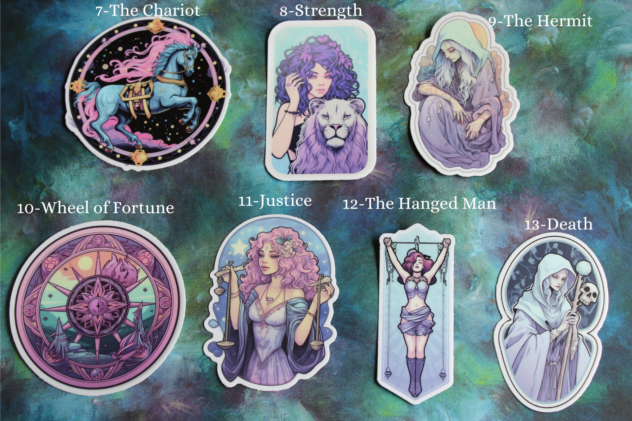 Pastel Goth Tarot Card 22 Stickers, ENTIRE SET, Pastel Goth Major ...
