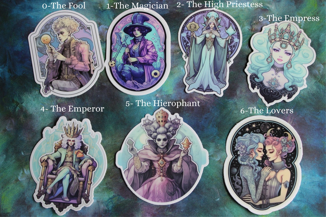 Pastel Goth Tarot Card 9 Stickers-pick ANY 9, Pastel Goth Major Arcana ...