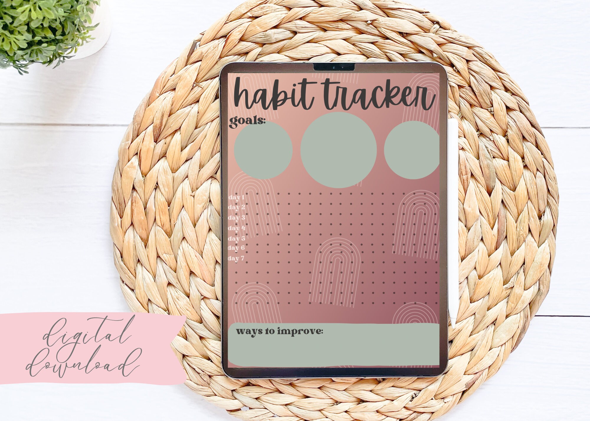 Habit Tracker Digital Notepad Digital File Tracker Scripture Digital ...