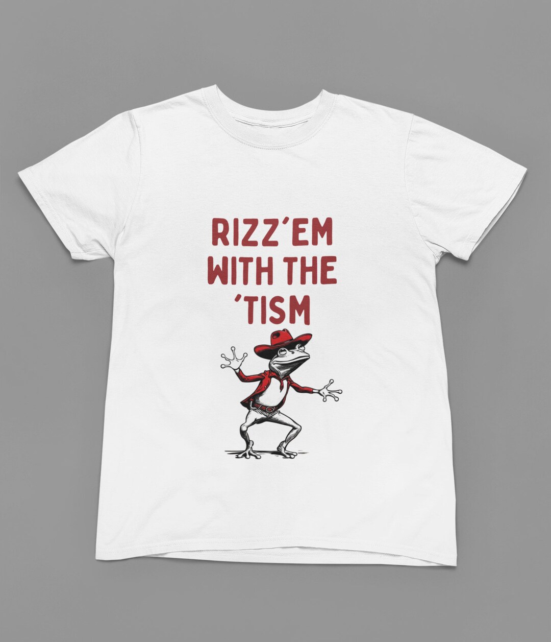 Rizz Em With the Tism Graphic T-shirt, Retro Unisex Adult T Shirt ...