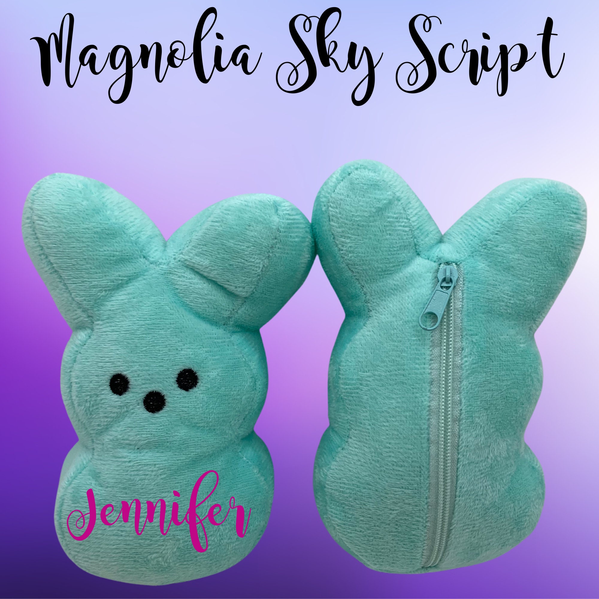 Personalized Stuffed Peeps With Zipper Back - Etsy