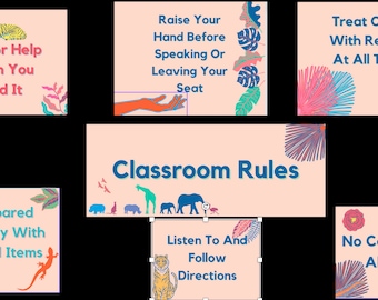 Classroom Decor Jungle Posters Safari Jungle Jungle Rules - Etsy