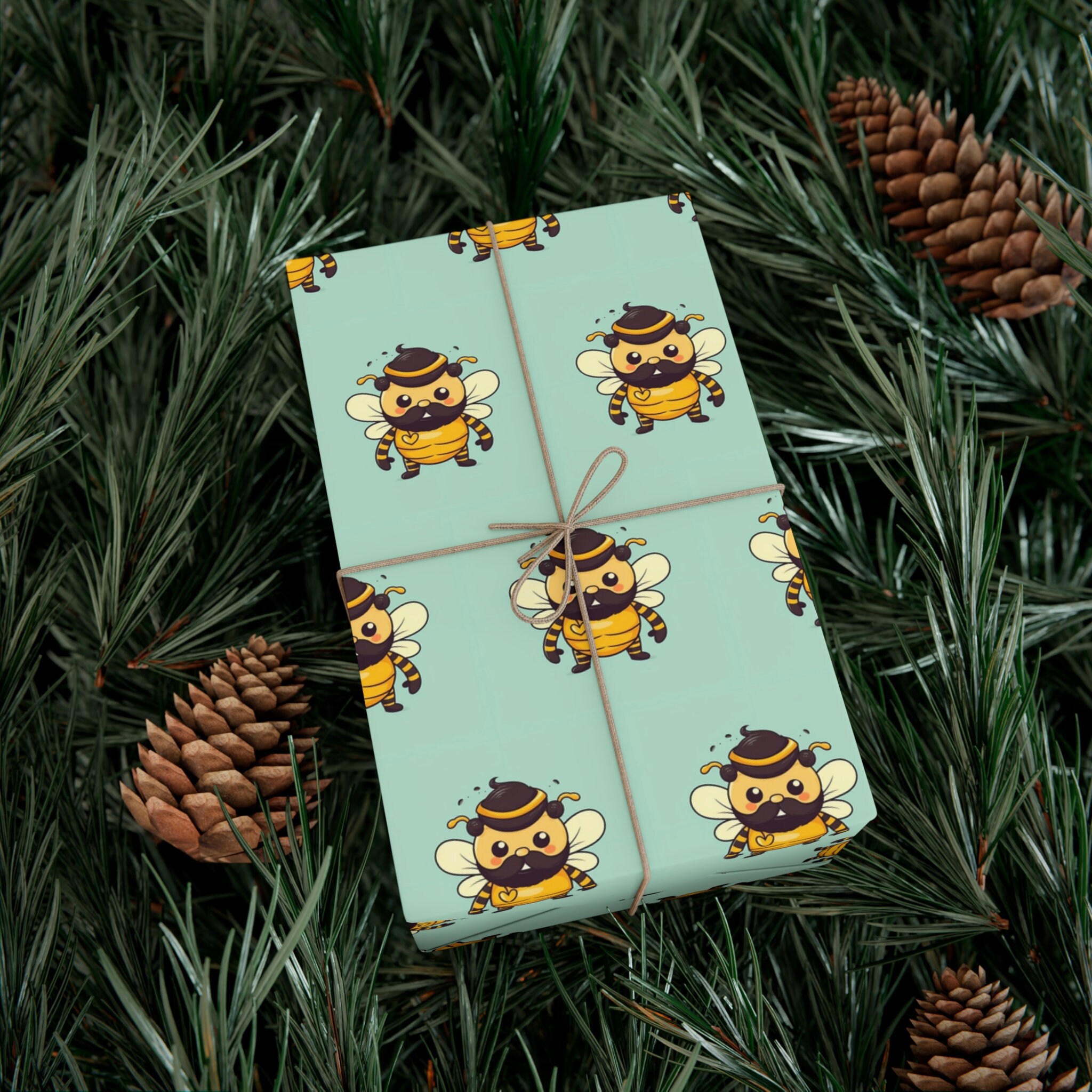 Cute Bee Wrapping Paper Worker Bee Wrapping Paper Bee Wrapping Paper ...