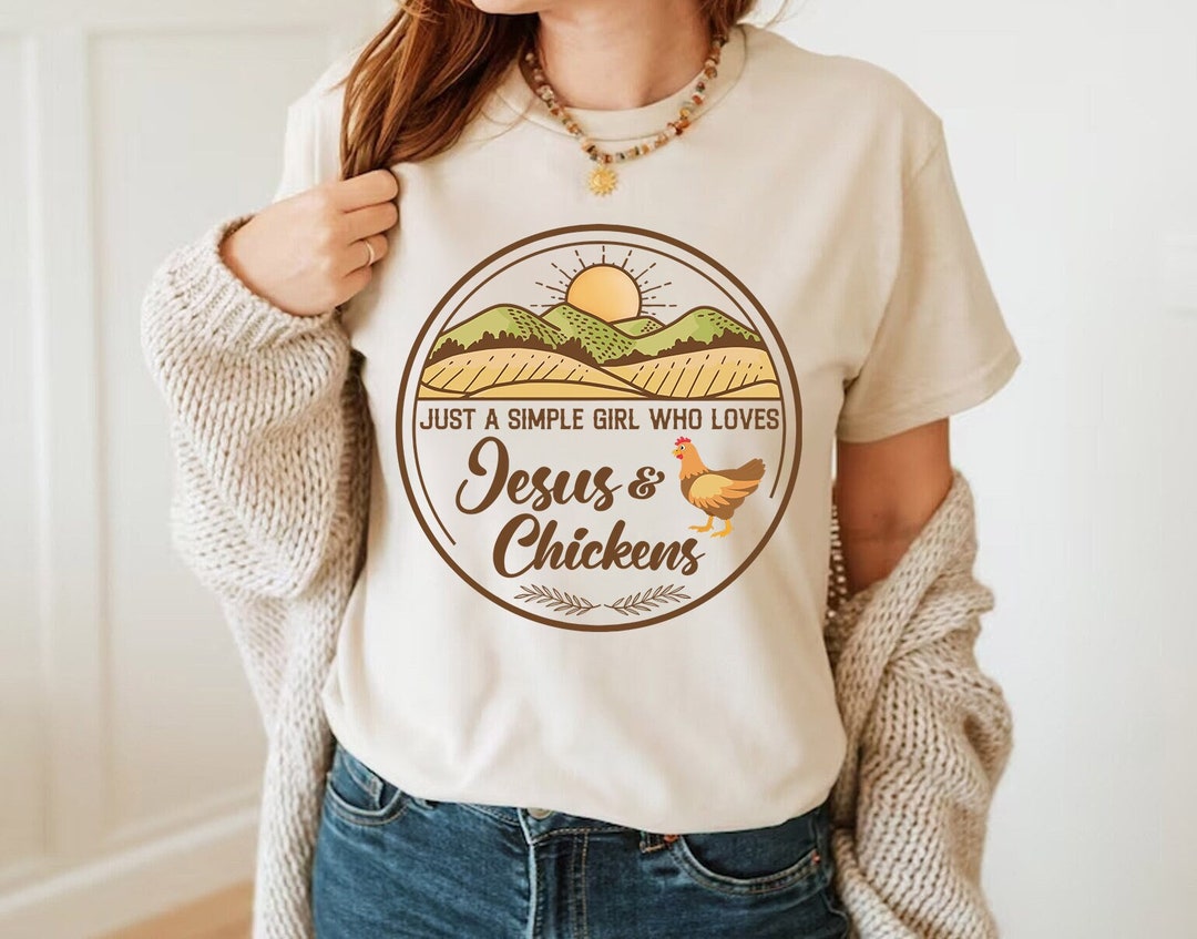 Jesus and Chickens Png, Simple Girl Png,religious Png, Chicken Lover ...