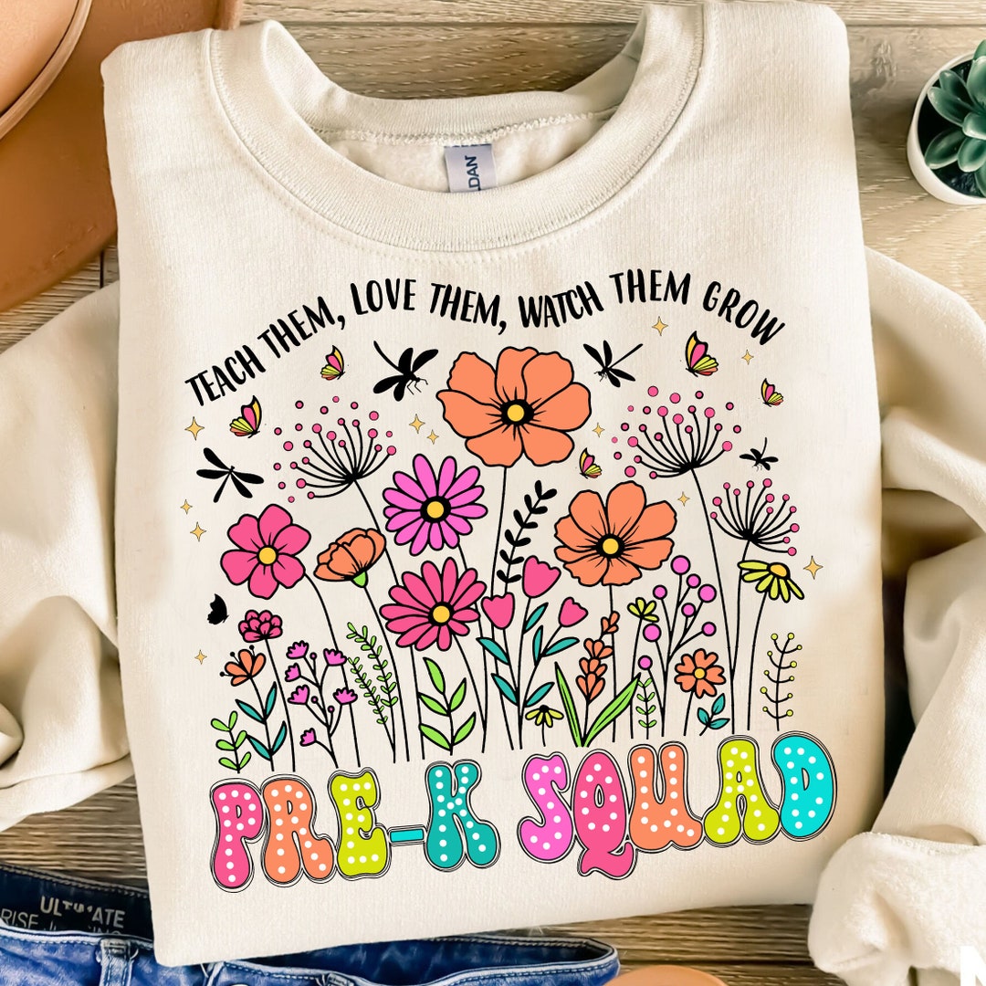 Pre K Squad Shirt Png, Personalized Teaching Gift, Hello Preschool ...