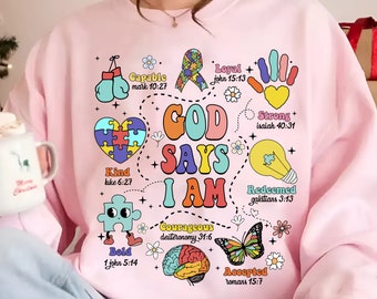 God Says I Am Autism Png,retro Autism Png,be Kind Png,christian Png ...