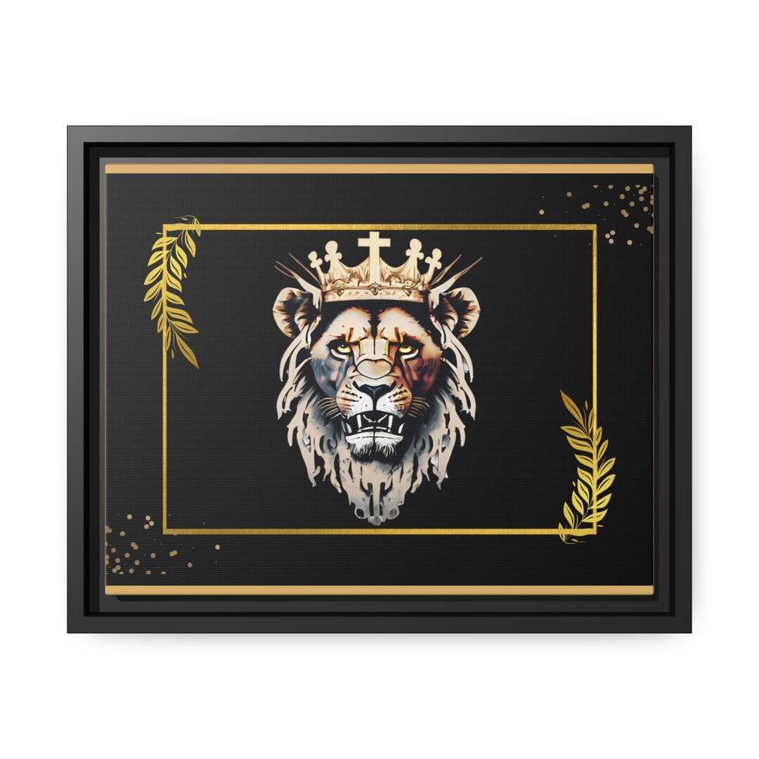 Remember the Lion of Judah Matte Canvas Black Frame - Etsy