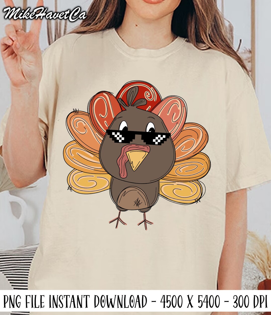 Cool Turkey Face Png Turkey Png Thanksgiving Fall Pngfunny - Etsy