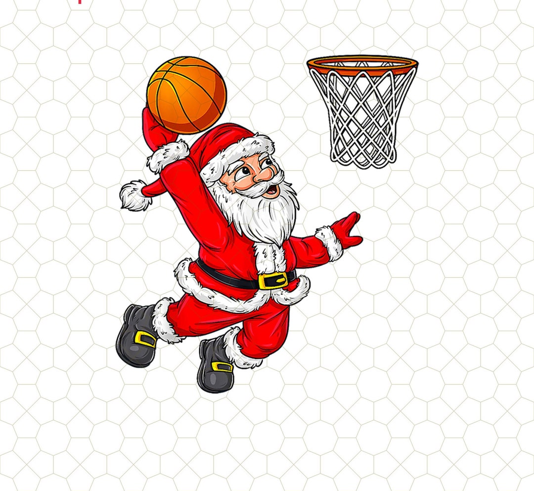 Basketball Santa Christmas Png, Basketball Christmas Png, Cottagecore ...