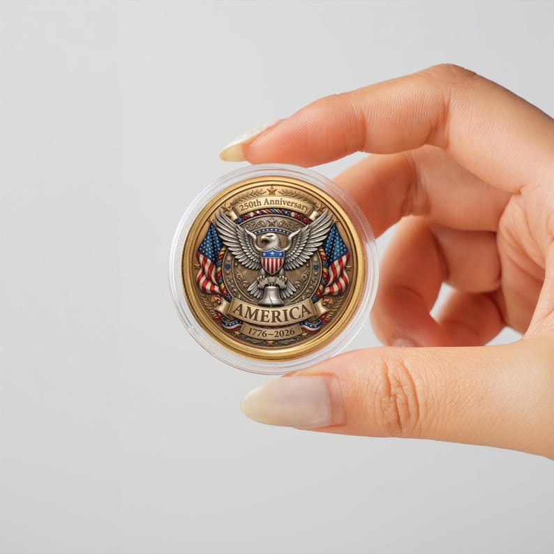 250th Anniversary USA Coin 1776-2026, American Eagle Challenge Coin ...