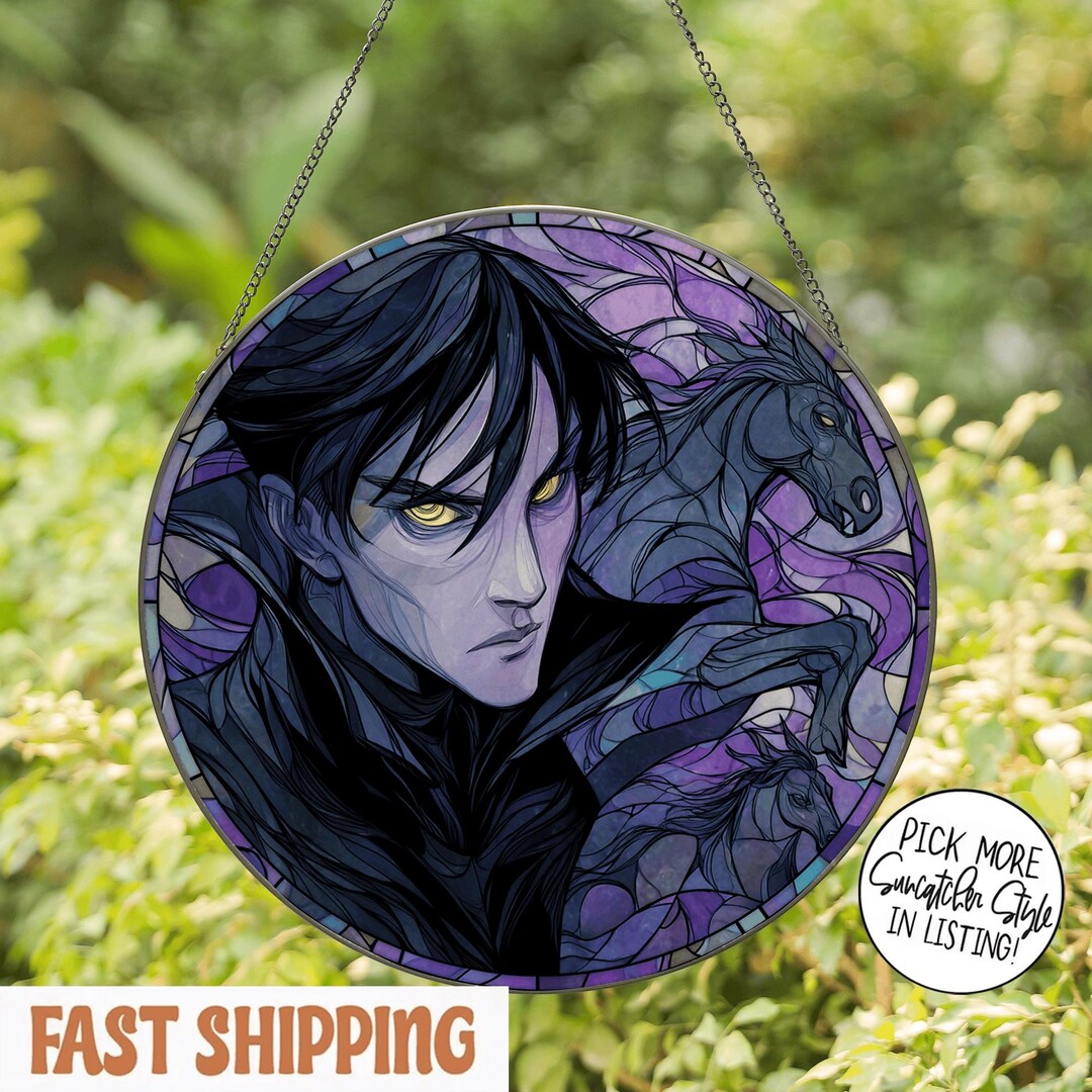 The Boogeyman Suncatcher, Pitch Black Xmas Stain Glass, Fantasy Lover ...