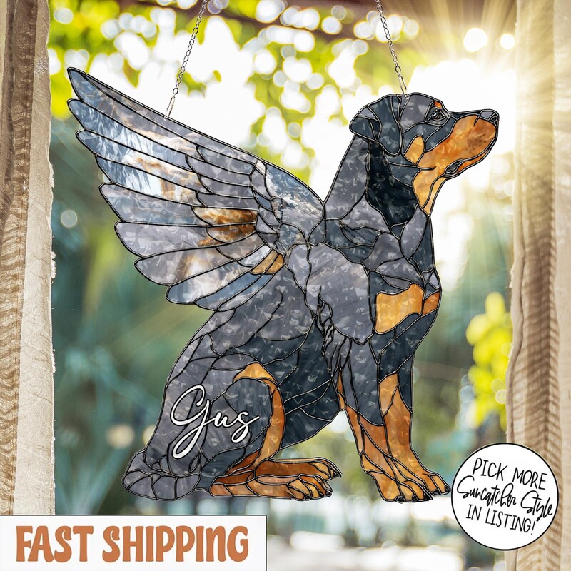 Rottweiler Stained Glass - Etsy