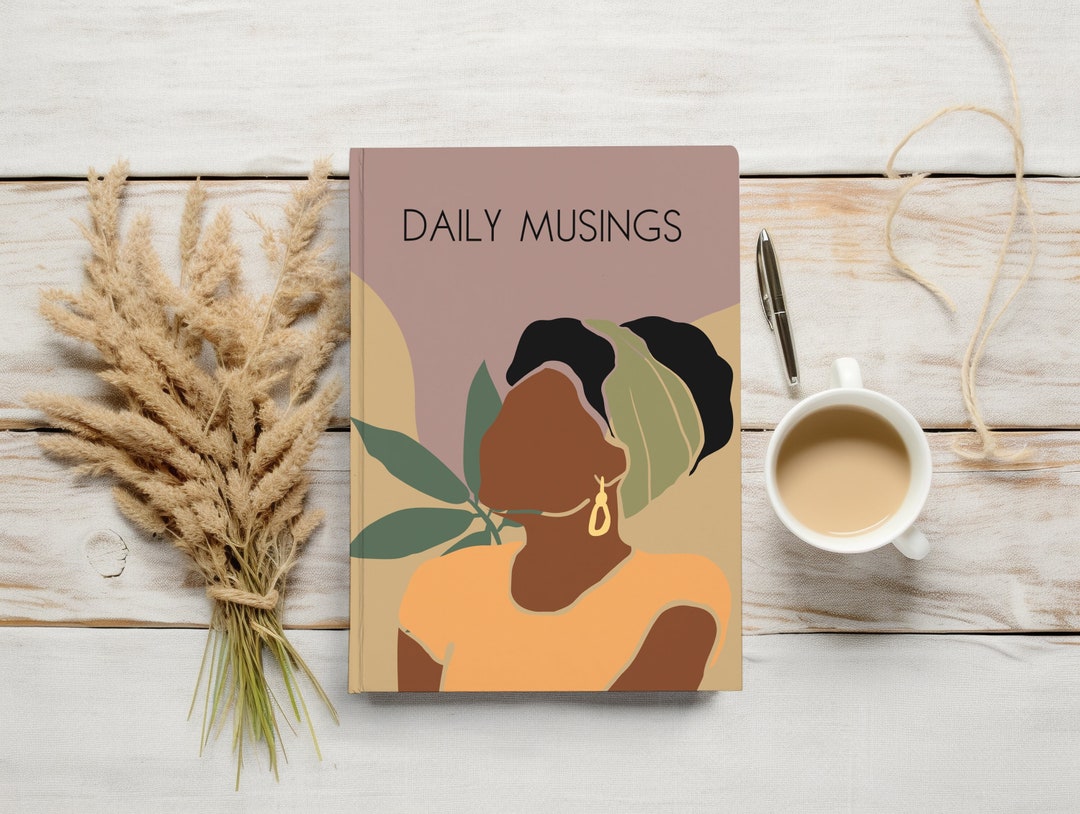 Daily Musings Black Girl Hardcover Journal Matte, Black Owned Shop ...