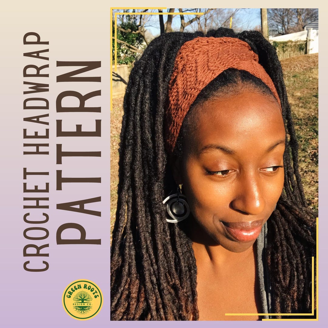 Crochet Head Wrap Pattern: Easy Organic Cotton Headband (digital ...