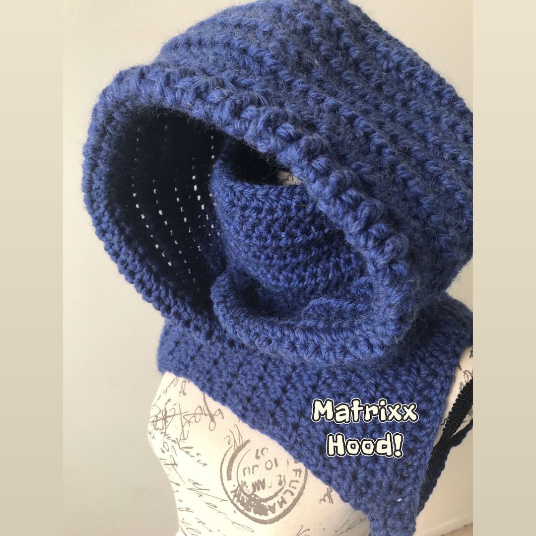 Matrixx Hood Ready to Ship, Wool and Alpaca, Super Warm Chunky Hooded ...