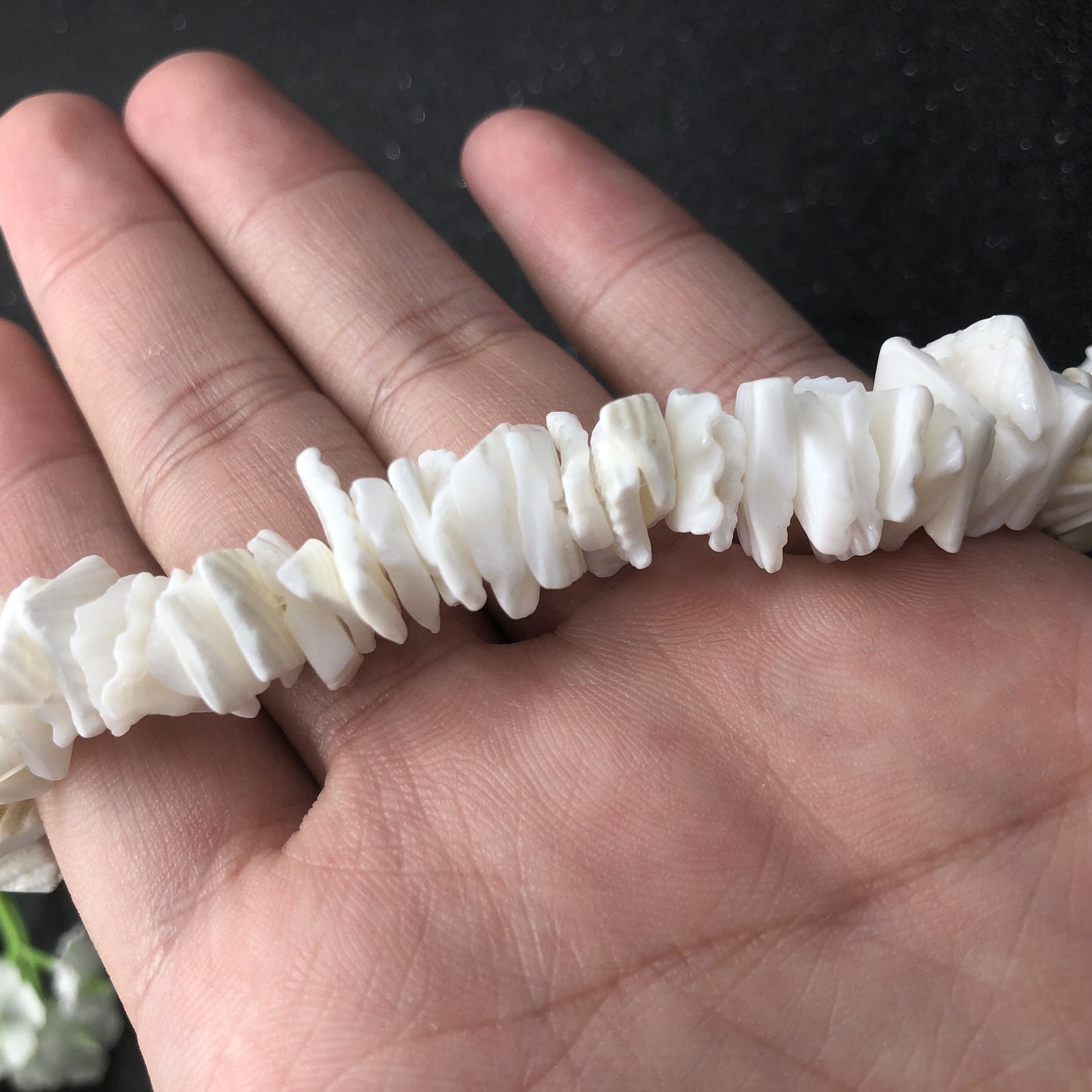 White Puka Natural Shell Piece Irregular Chips Seashell Choker - Etsy
