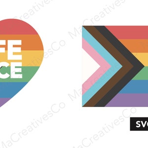 Safe Space LGBT Pride Flag Stickers (eps, Svg and Png) - Digital ...