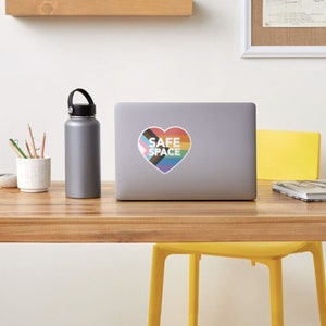 Safe Space LGBT Pride Flag Stickers eps, Svg and Png Digital Download ...