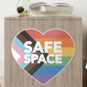 Safe Space LGBT Pride Flag Stickers eps, Svg and Png Digital Download ...