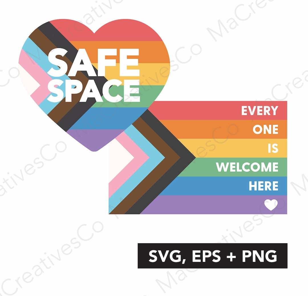 Safe Space LGBT Pride Flag Stickers (eps, Svg and Png) - Digital ...
