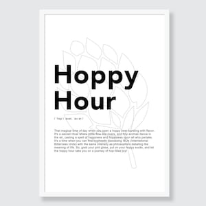 Funny Beer Poster Hoppy Beer Print Beer Craft Beer Lover Print Beer ...