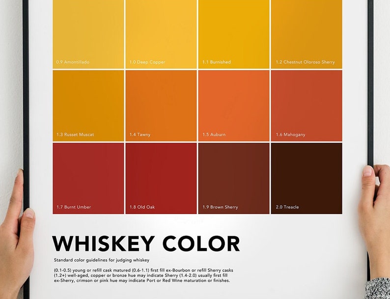 Whiskey Color Guide Art Print: Whiskey Lover Gift - Etsy