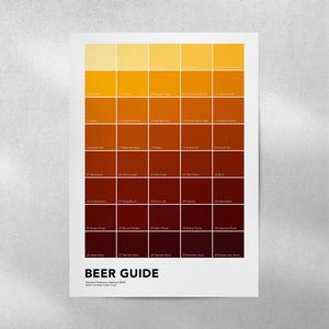 Beer Styles Guide Print: SRM Color Chart, Beer Lover Gift - Etsy