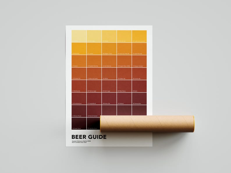 Beer Styles Guide Print: SRM Color Chart, Beer Lover Gift - Etsy