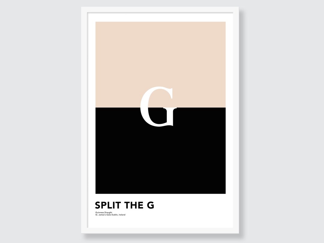 Split the G Guinness Print Beer Poster Beer Styles Beer Lover Print ...