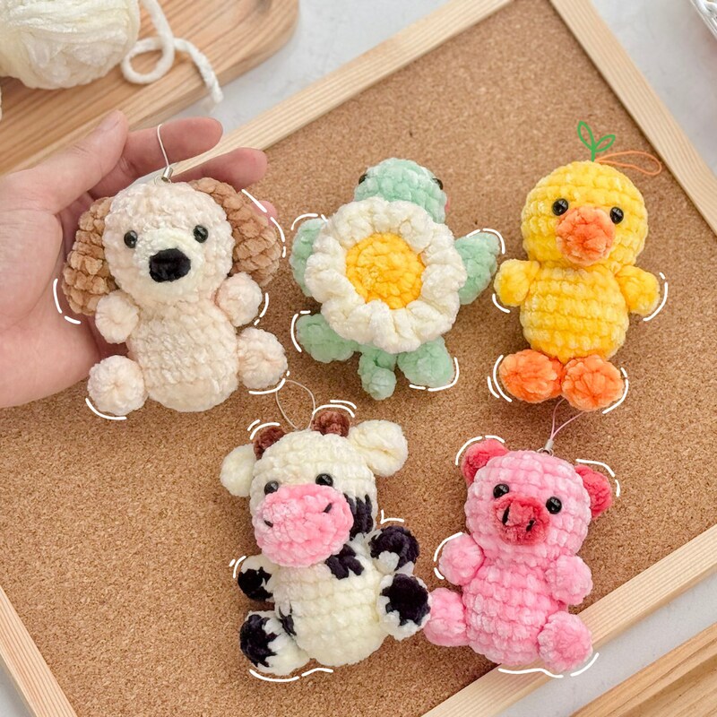 Crochet Animals Keychain - Etsy
