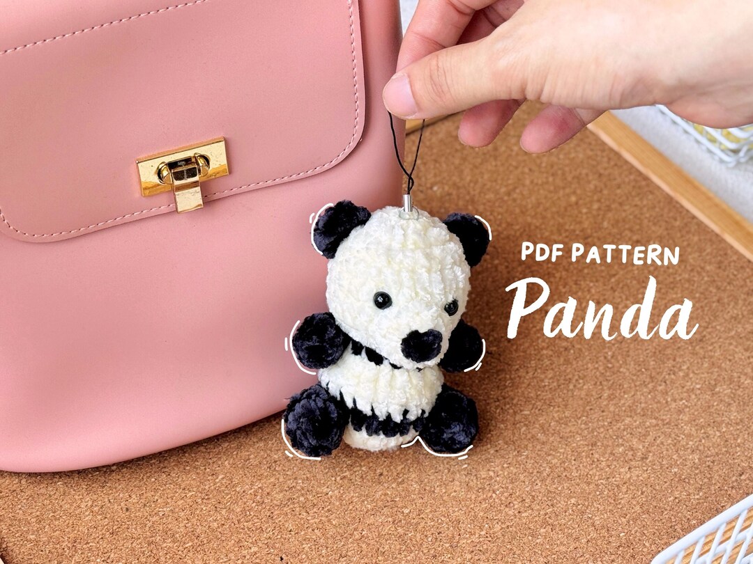 Panda Amigurumi Keychain Crochet Pattern, Crochet Amigurumi, Amigurumi ...