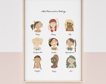Feelings Poster Emotions Chart Classroom Decor Montessori - Etsy