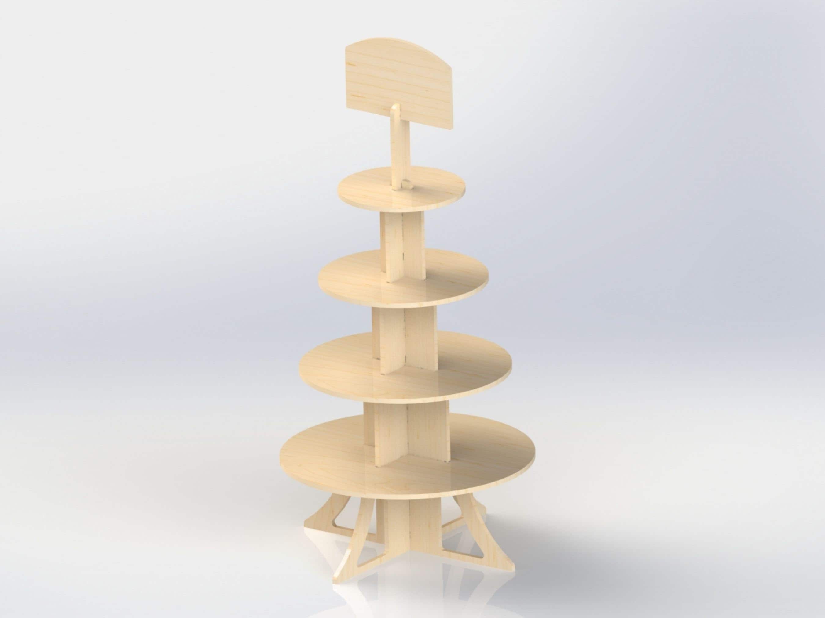 Round Display Stand SVG Laser Cutting File, CNC Plan - Etsy