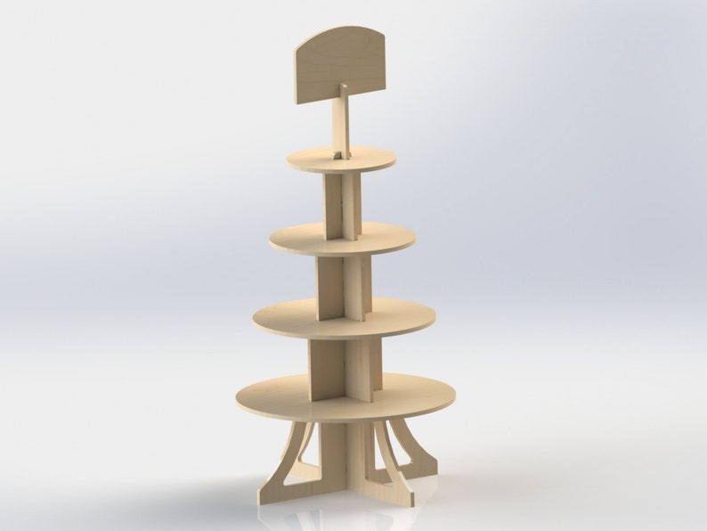 Round Display Stand SVG Laser Cutting File, CNC Plan - Etsy
