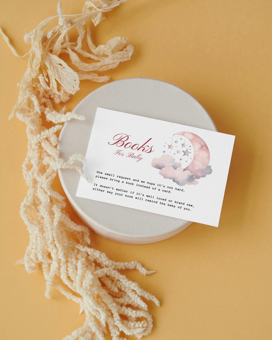 Printable Books for Baby Moon Card Template Perfect for Pink Children's ...