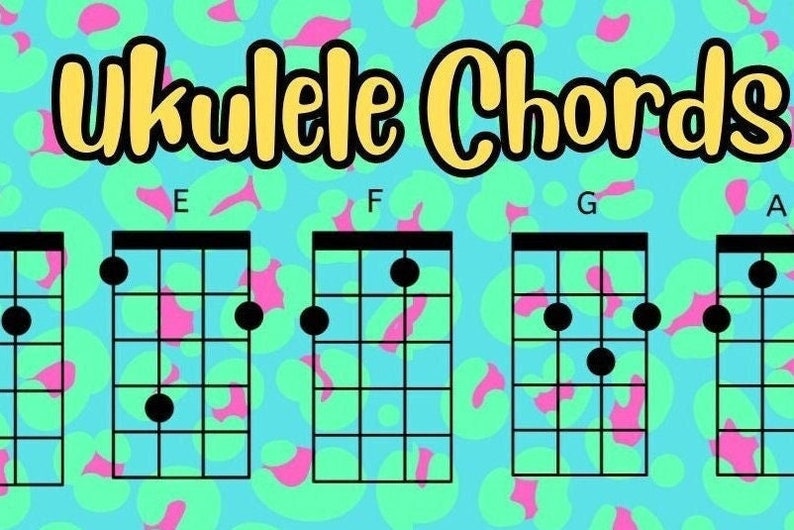 Printable Old School 90s Fun Ukulele Chord Chart, Instant Download ...