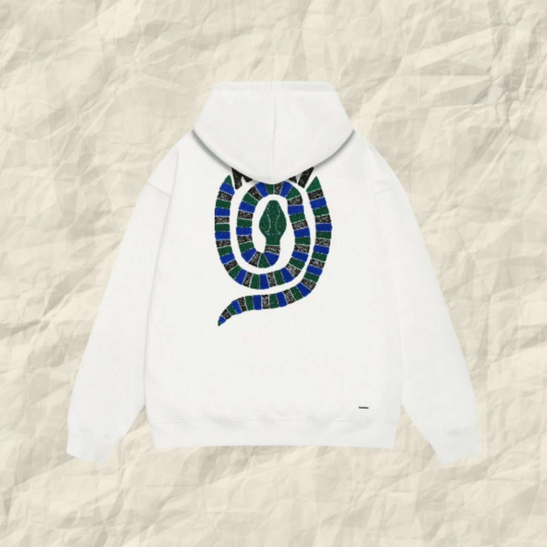 Amiri Hoodie Patchwork Snake Print Hoodie Buy Product Amiri Hoodie ...