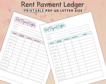 Printable Rent Payment Ledger, Printable Rent Payment Ledger Template ...