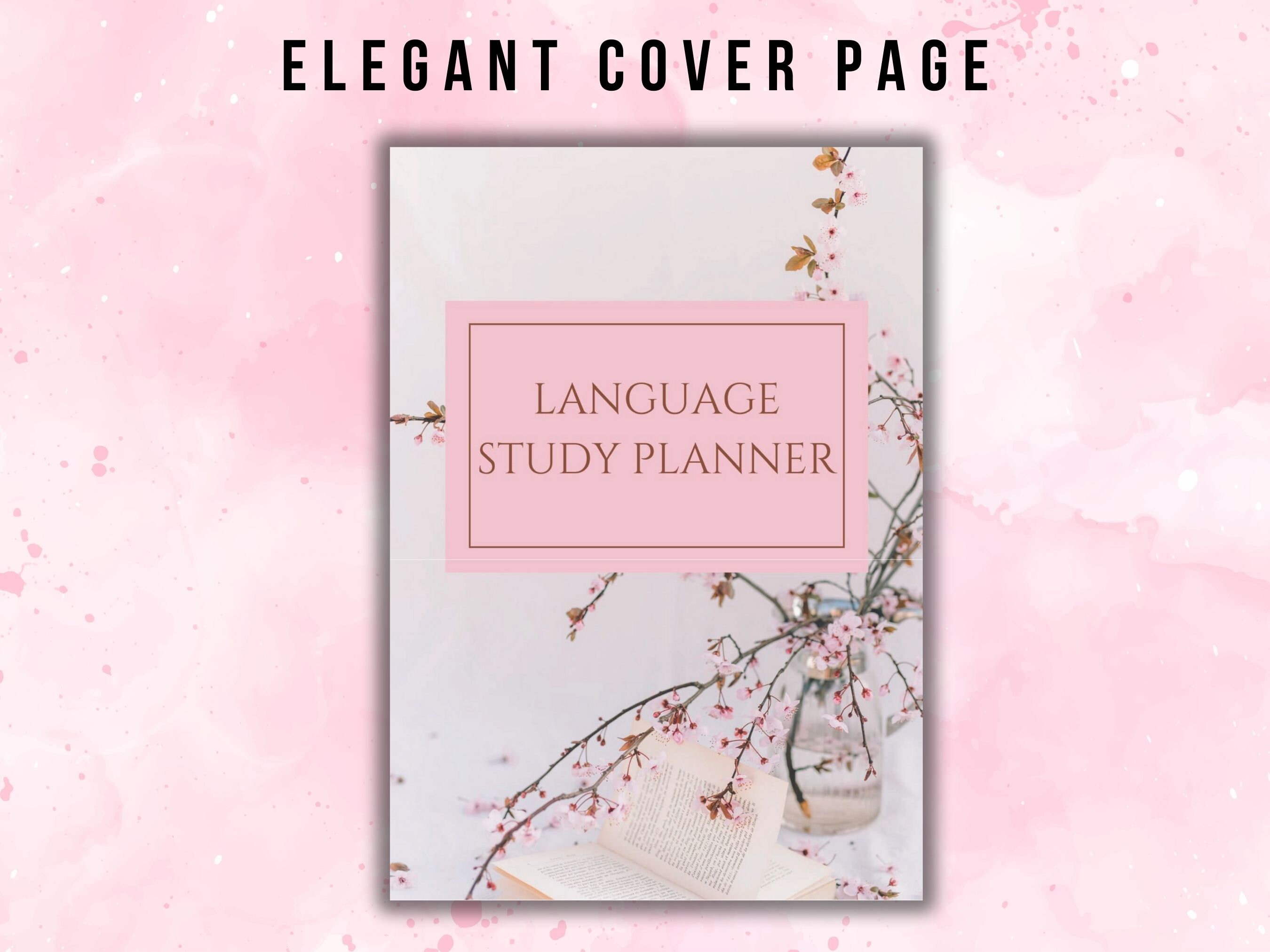 Printable Language Study Planner, Language Learning Planner Notebook ...