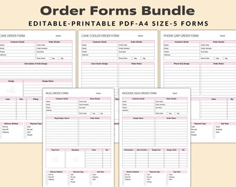 15 Printable Order Forms Bundle, Order Form Template Printable ...