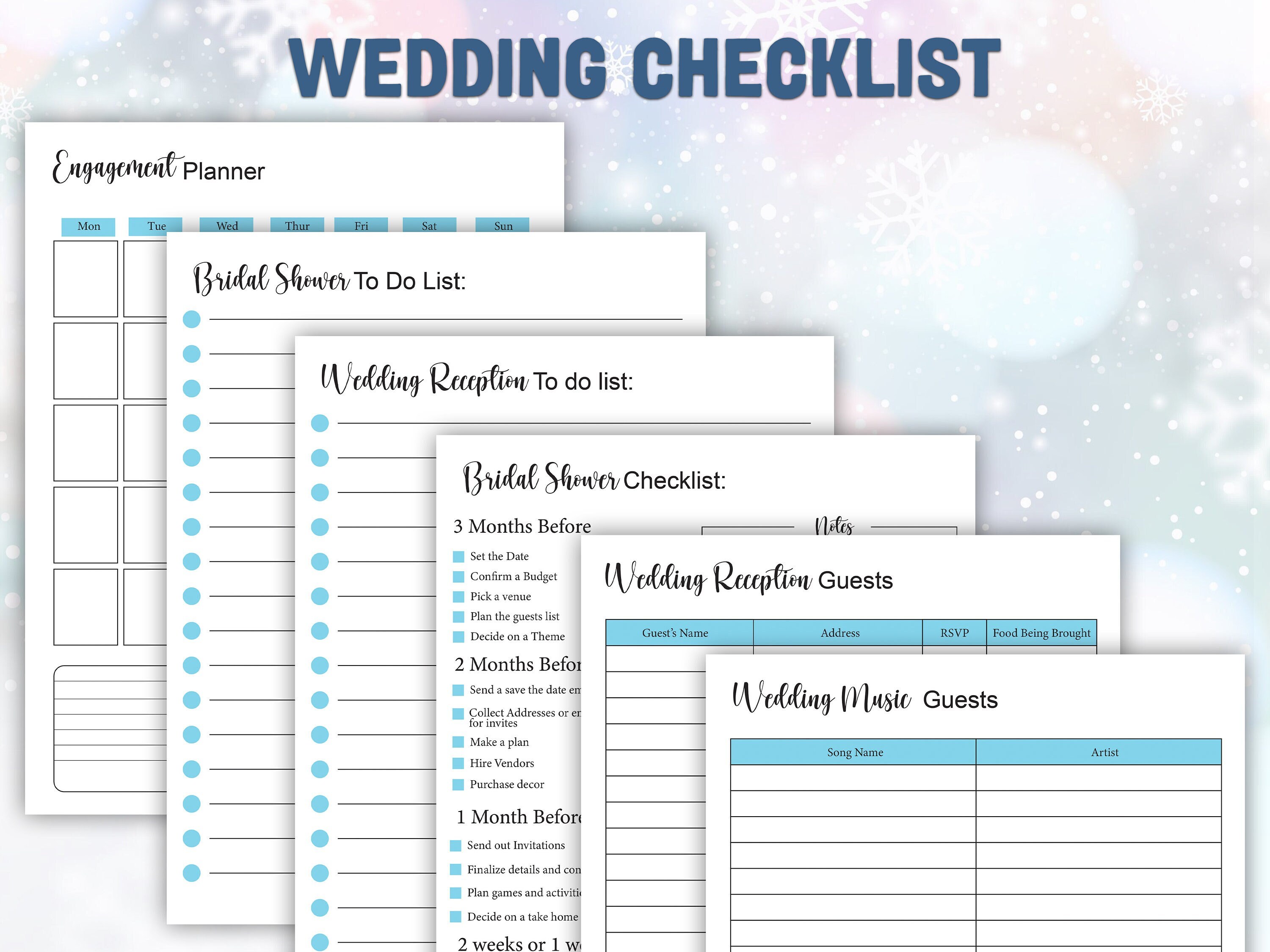 Wedding Planner Printable, Wedding Planner Checklist, Wedding Planner ...